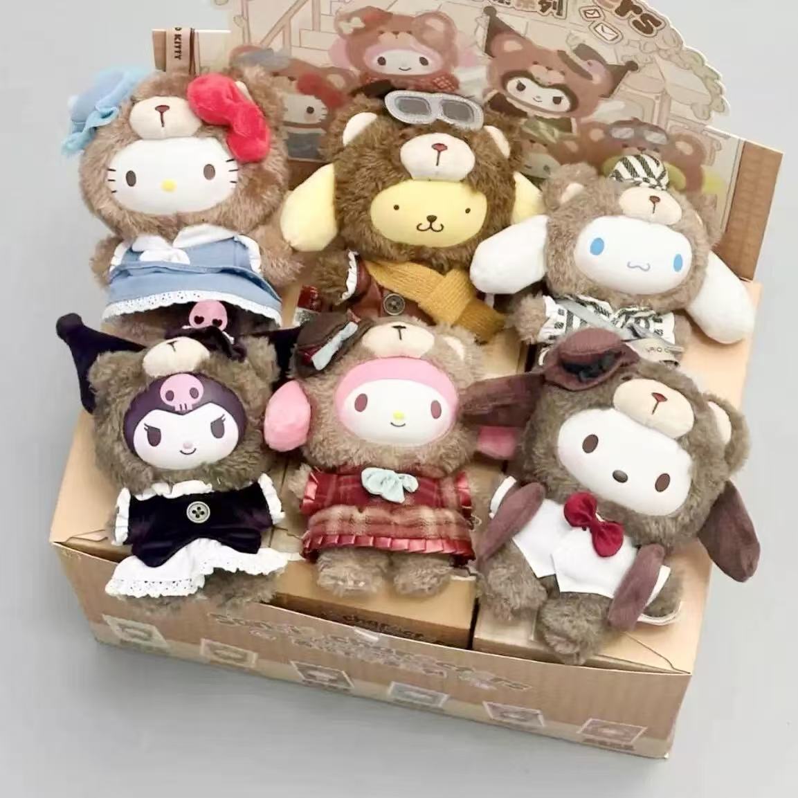 Sanrio Characters British Afternoon Tea Plush Keychain Blind Box ...