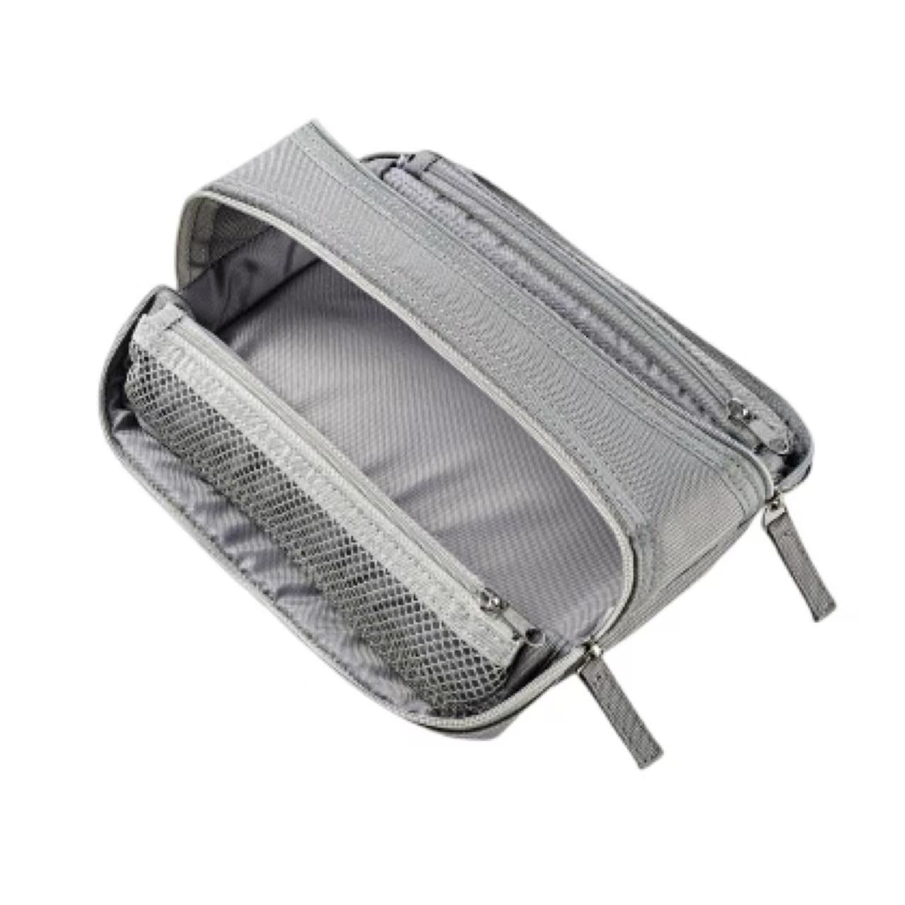 KOKUYO Campus Double Zip Large Capacity Pencil Case – Grey – Goodie Goodie