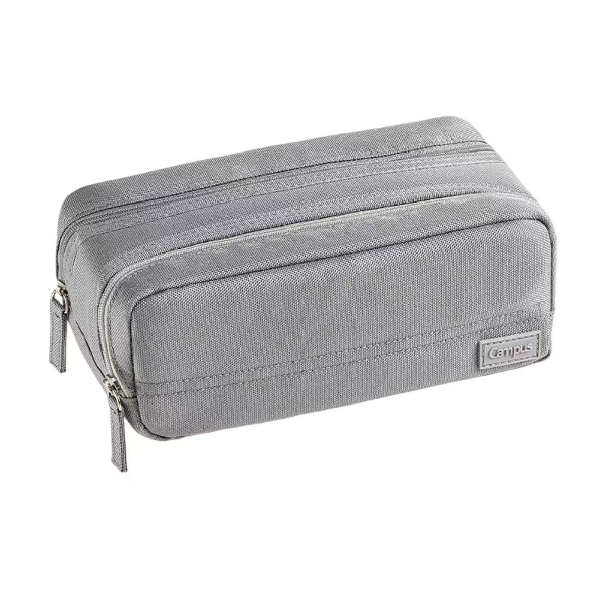 KOKUYO Campus Double Zip Large Capacity Pencil Case – Grey – Goodie Goodie