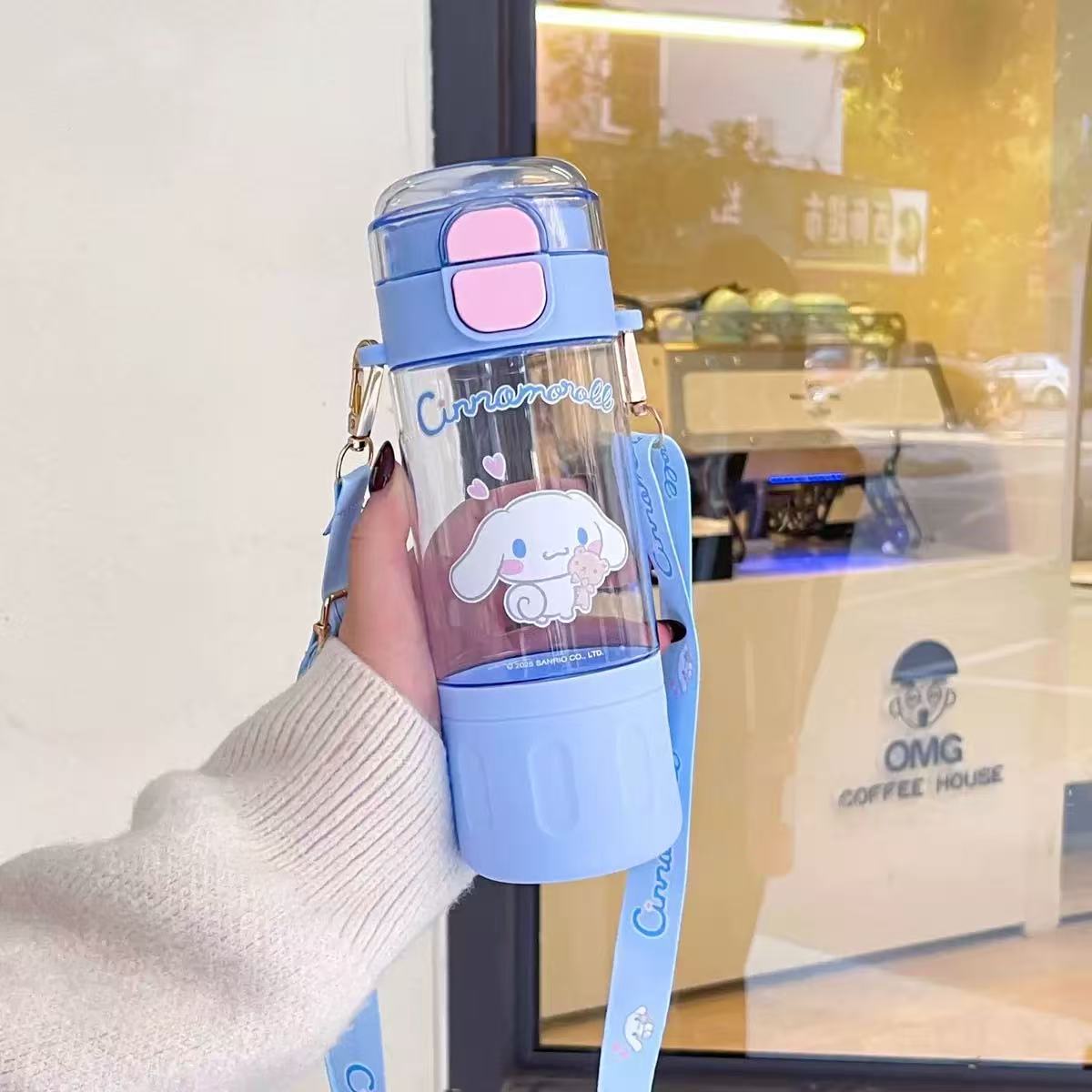 Sanrio Double-Drink Plastic Water Bottle 580 ml – Cinnamoroll – Goodie ...