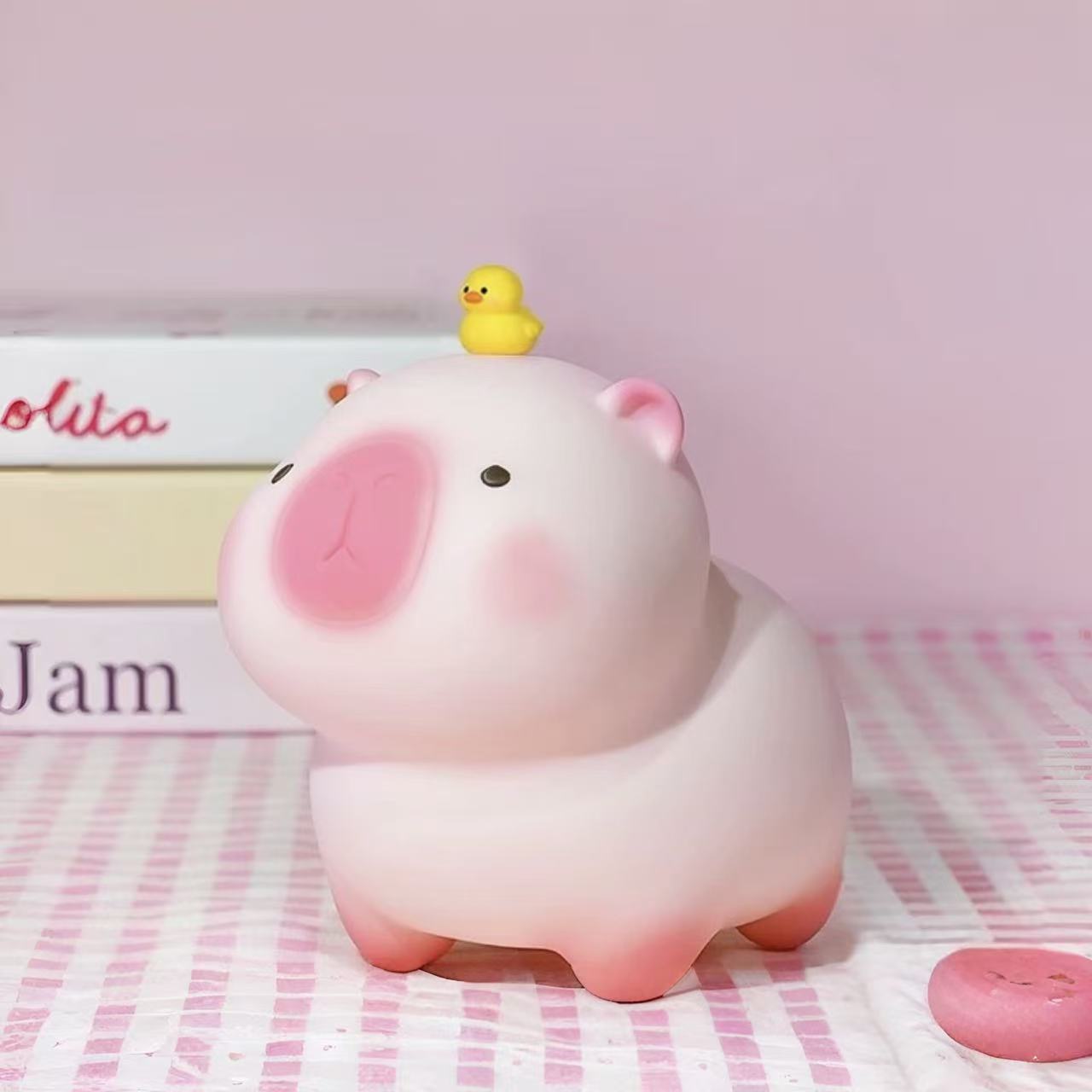 Pink Capybara Money Bank – Duck Top – Goodie Goodie